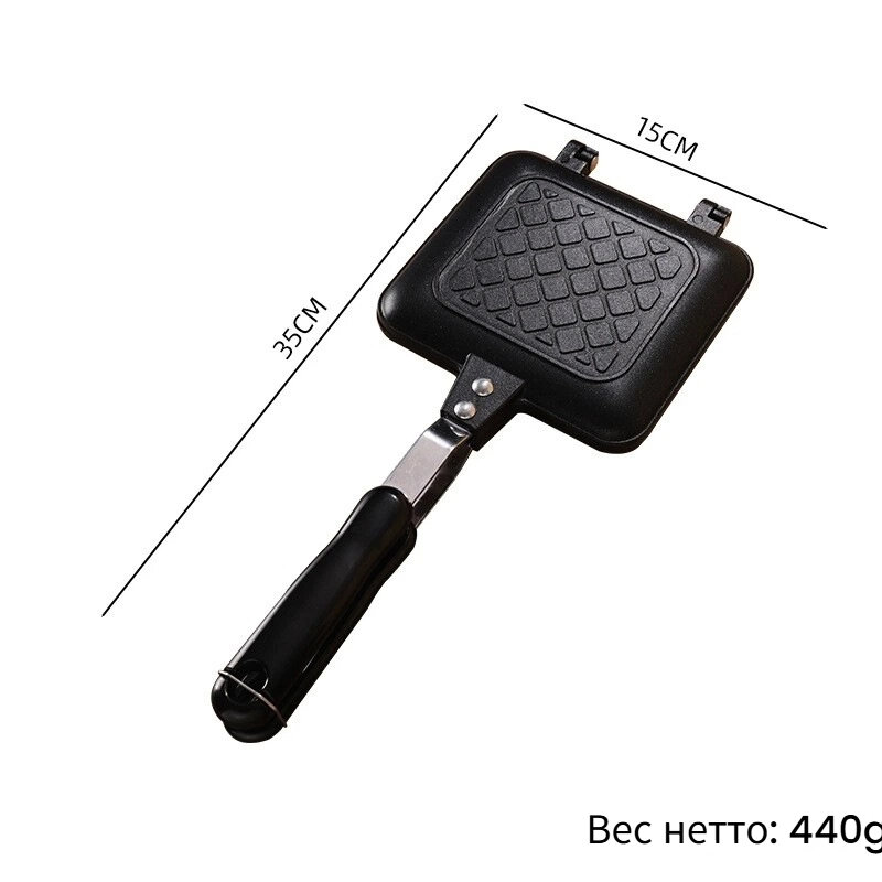 Форма для выпечки сэндвичей с антипригарным покрытием, двусторонняя сковорода бытовая