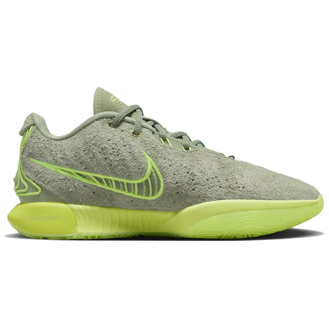Кеды NIKE LeBron 21, размер 41 EU, серебряный, зеленый — фото 1
