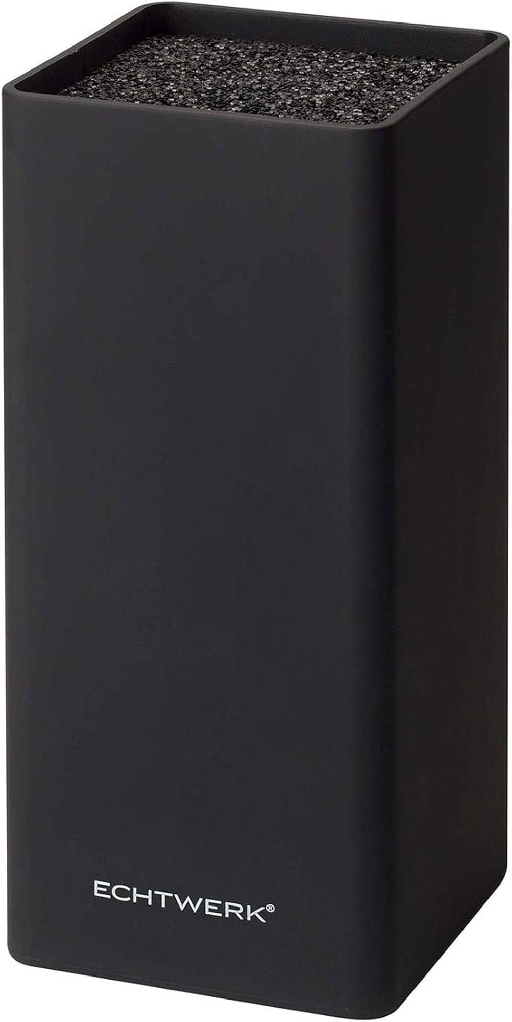 Подставка для ножей ECHTWERK квадратная черная 9,3 см x 9,3 см x 21,5 см