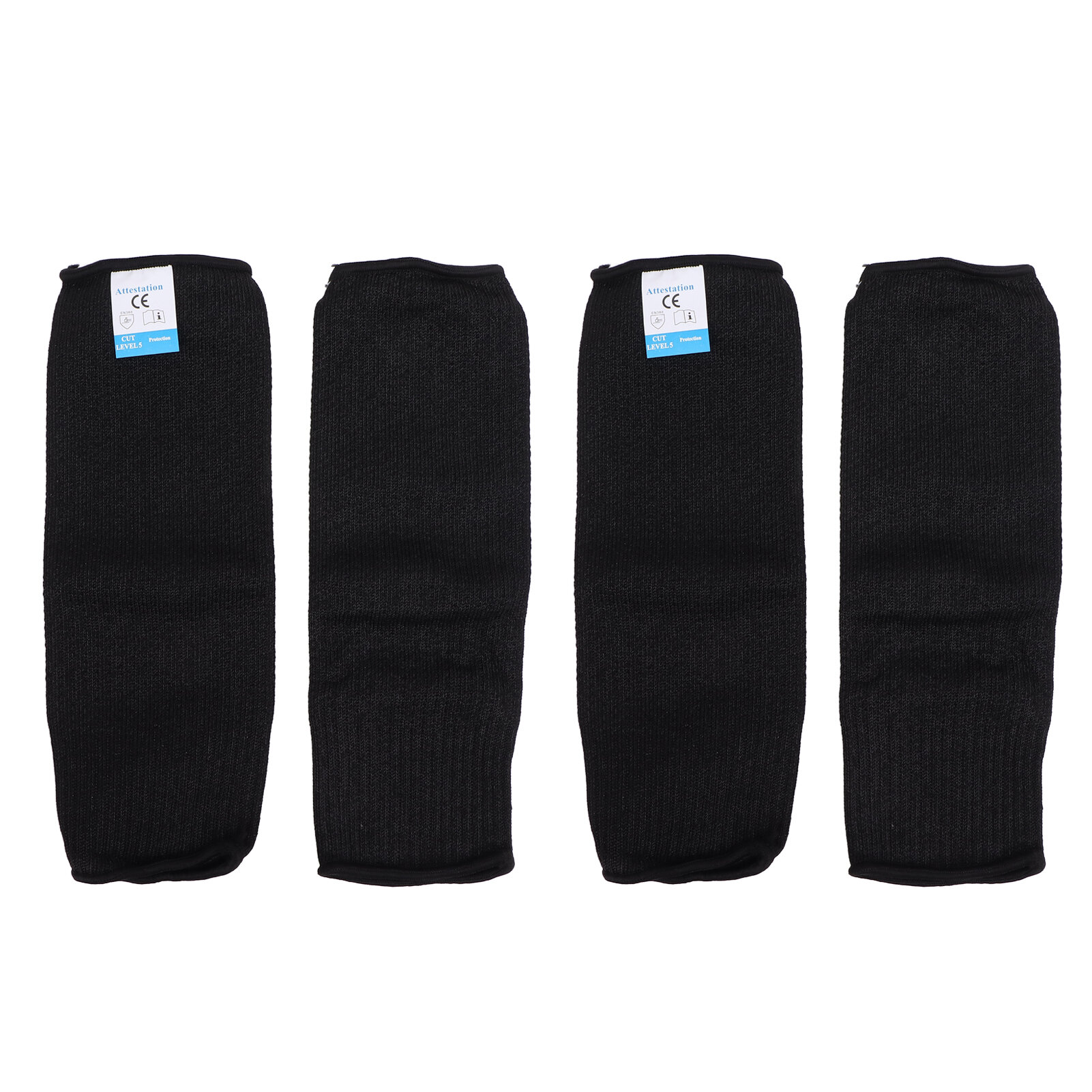 4 шт. защитные рукава от порезов и укусов, черные.