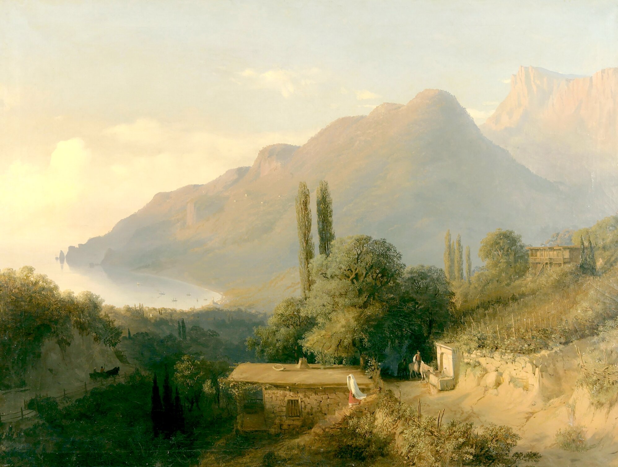 Картина Льва Лагорио Крымский пейзаж. 1891 70х53 см