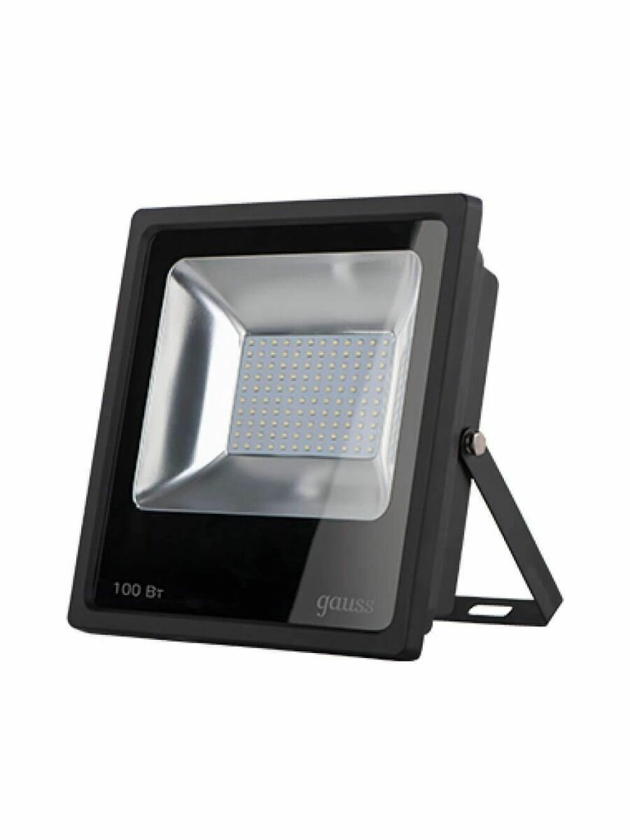 Прожектор Gauss Elementary 100W 9500Лм 6500К 175-265V IP65 черный LED 1/4 SQ 613100100