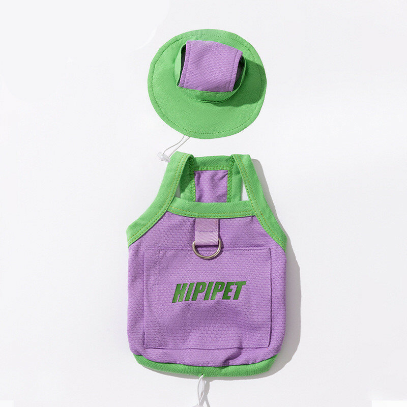 Dog cat охлаждающая одежда бренд не указан из полиэфирной ткани с регулируемой посадкой для летних прогулок