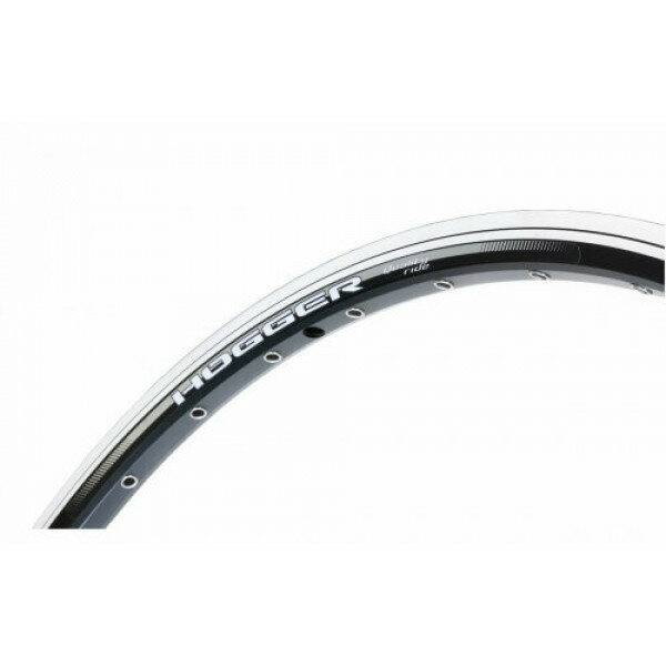 Колесо 26" HOGGER задний алюм, дв-ой, 32H, пистон, фрезеров 559х18.4/25х19мм, A/V, анодир чер HL18DE