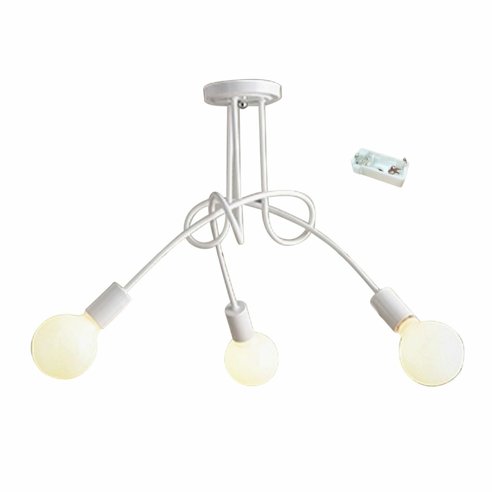 Люстра в винтажном стиле с тремя плафонами, железная ветка, для гостиной и спальни, 3 цвета, 110В