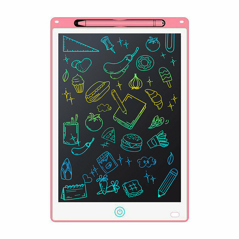 Элегантная 12-дюймовая LCD-таблетка для письма с высокой яркостью в розовом и синем цветах для любых случаев, ярко-розовая.