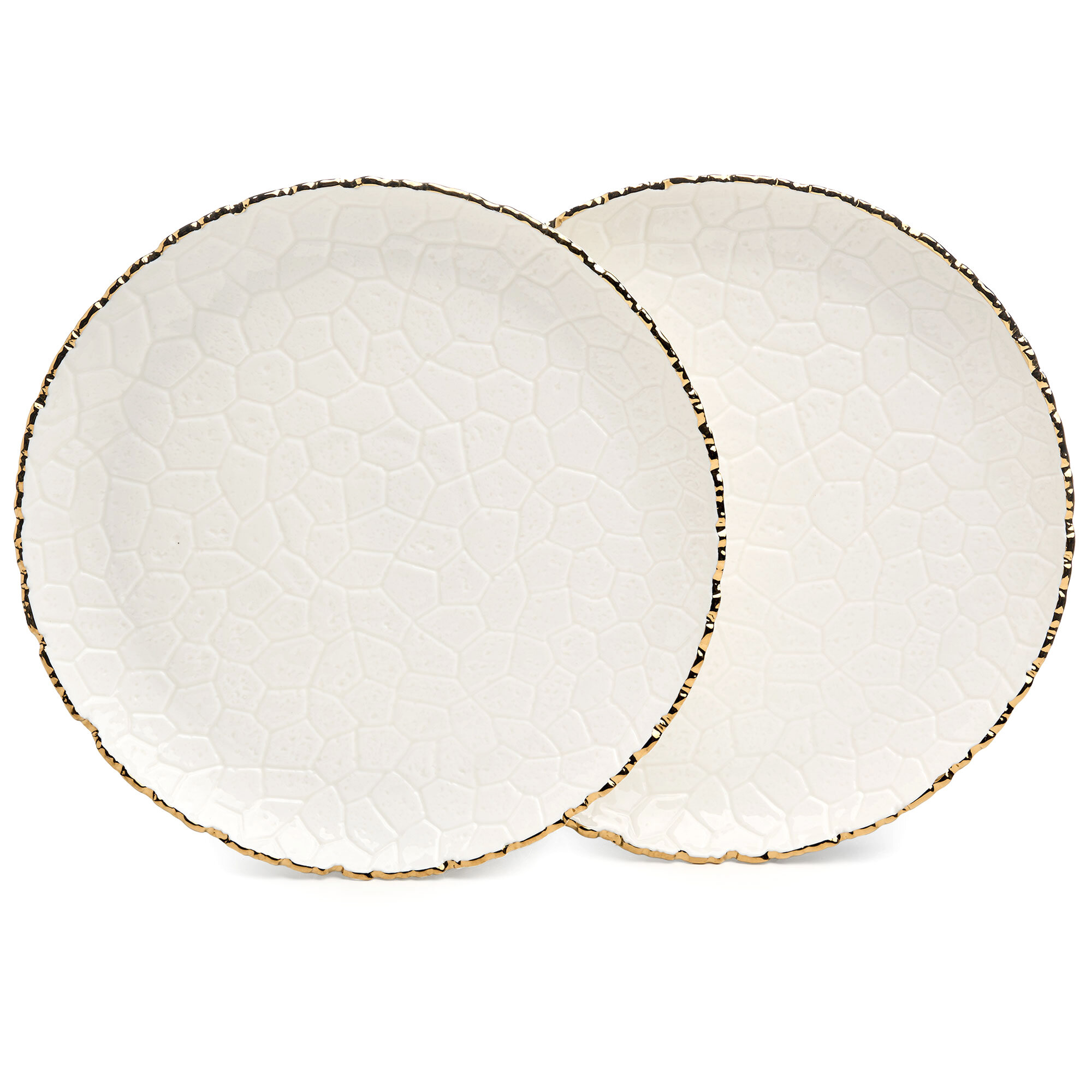 Набор тарелок обеденных lefard charm 2 шт. 26*2,5 см (с золотой линией) KSG-779-352