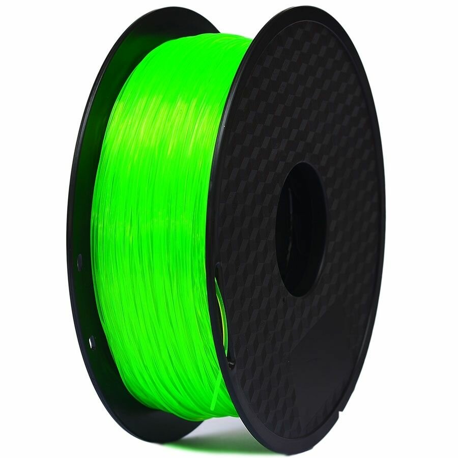 TPU 95A гибкий катушки Прозрачный зеленый(Filament Пруток), Материал tpu для FDM 3d принтеров, диаметр 1,75 мм, высококачественный пластиковый материал