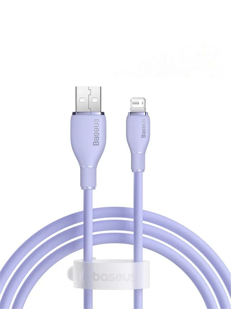 Baseus Кабель Baseus Pudding Series Fast Charging USB - Lightning 2.4A 2м P10355700511-01 фиолетовый
