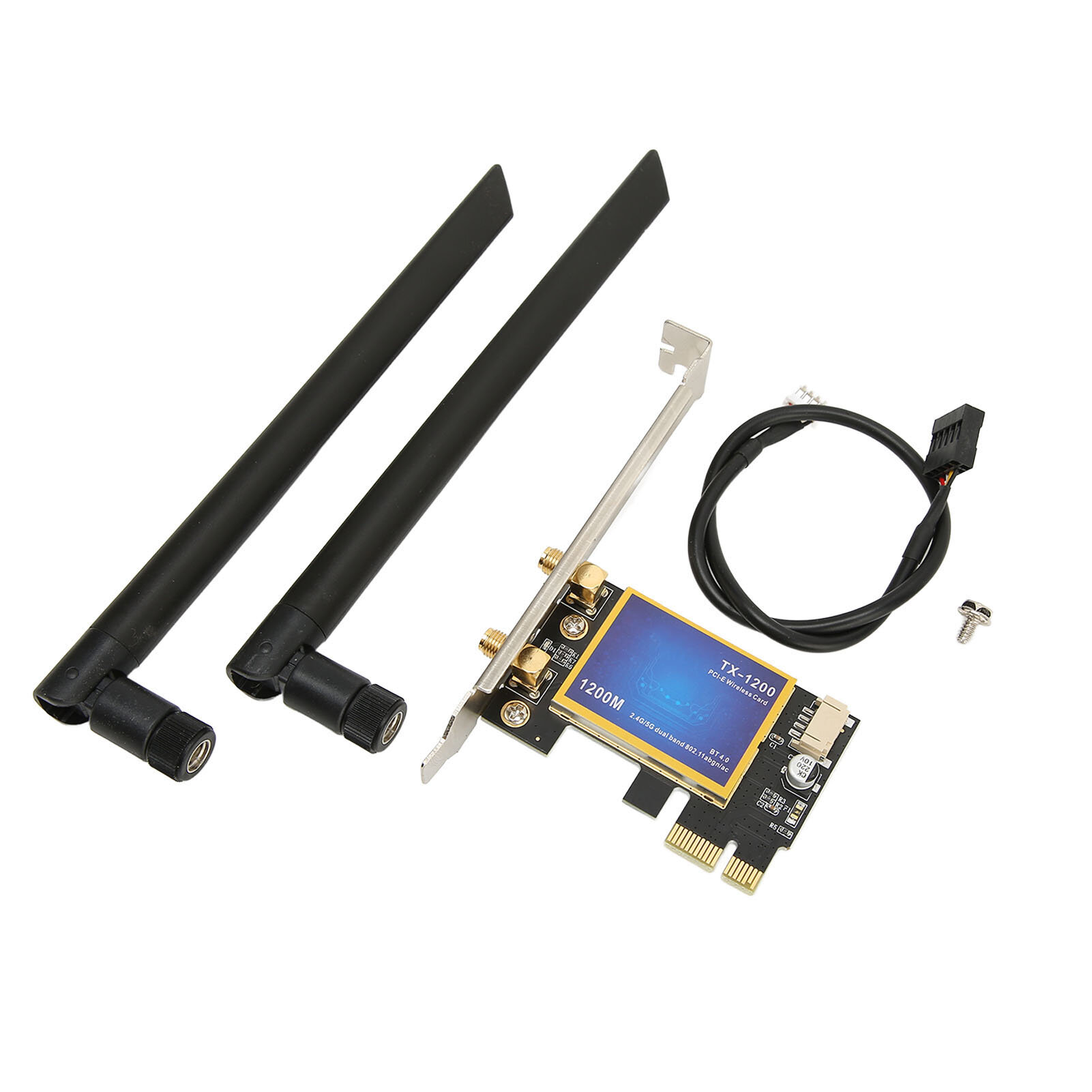 Адаптер карты Wi-Fi PCIEx1 1200 Мбит/с Bluetooth 4,0 2,4 ГГц 5 ГГц двухдиапазонный адаптер сетевой карты Wi-Fi для ПК