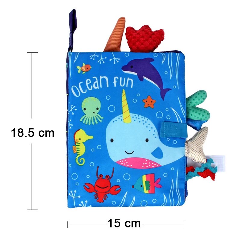 Мягкая книжка-игрушка 3D Touch Feel AS997-elephant whale 550