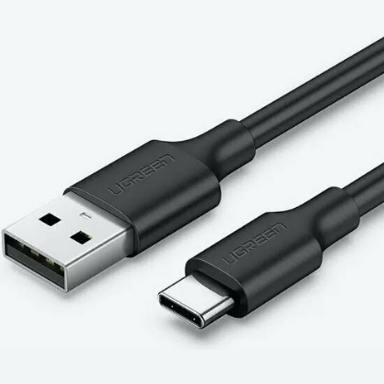 Кабель Ugreen USB-A - USB-C, Nickel Plating, 1м, черный (60116)