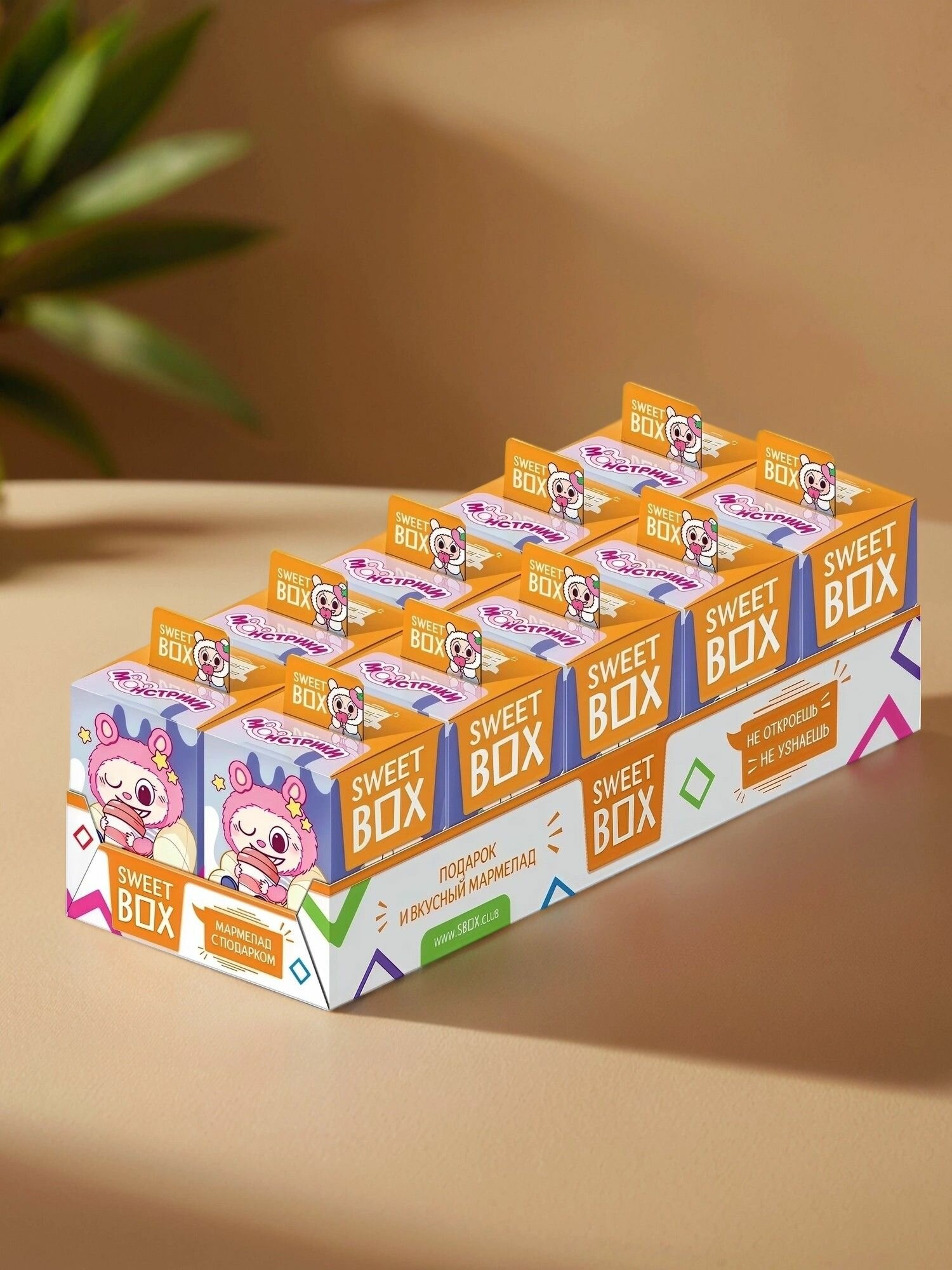 Свитбокс Sweet box Лабубу. Мармелад с игрушкой в коробочке, 10шт. по 10г.