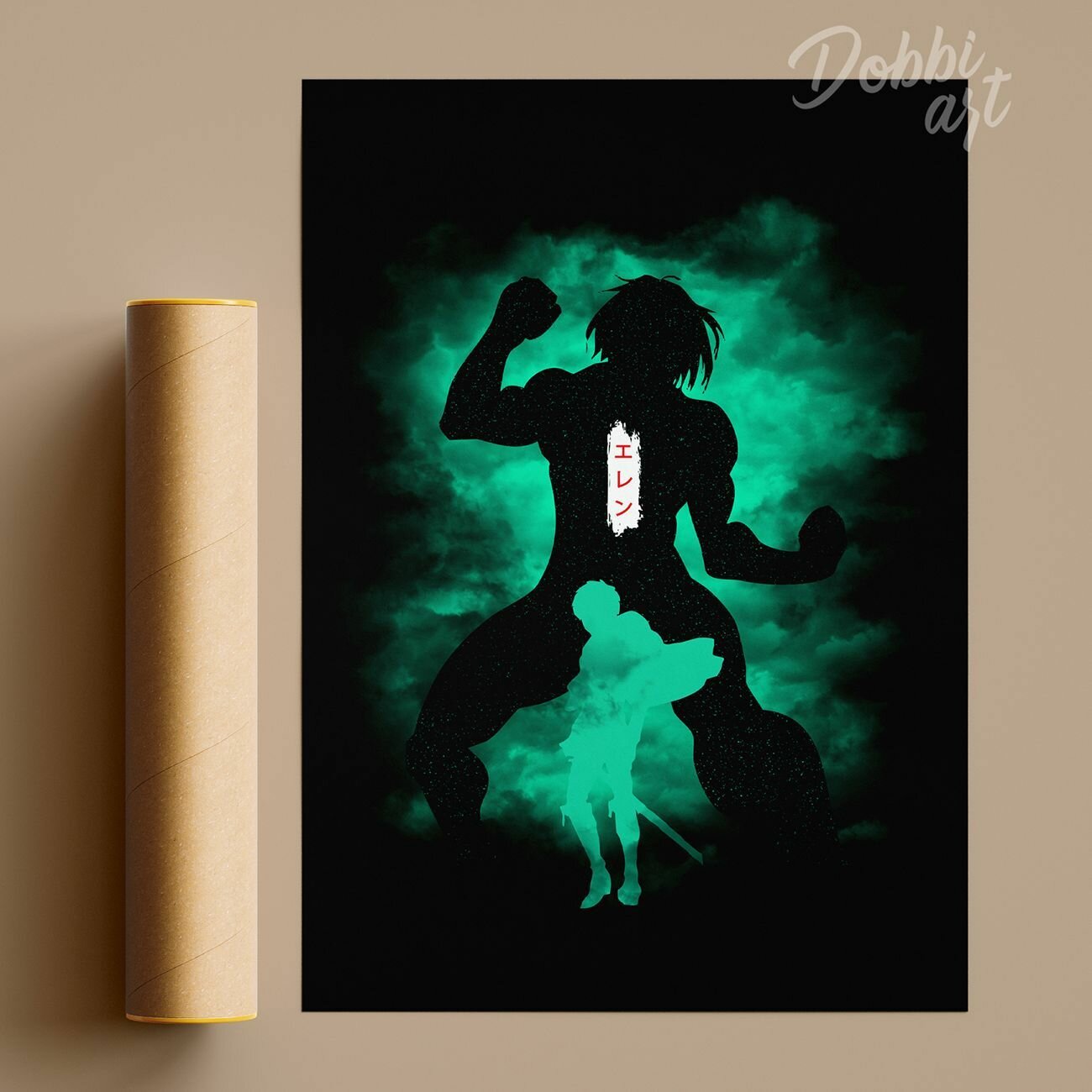 Постер Атака Титанов 30х40 см без рамы/ Attack on Titan, Эрен Йегер/ Плакат по аниме, для интерьера, в подарок