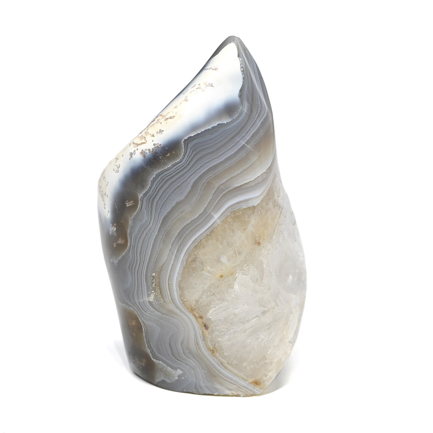 Кристалл из агата "Свечка" 46*40*84мм, 211г .