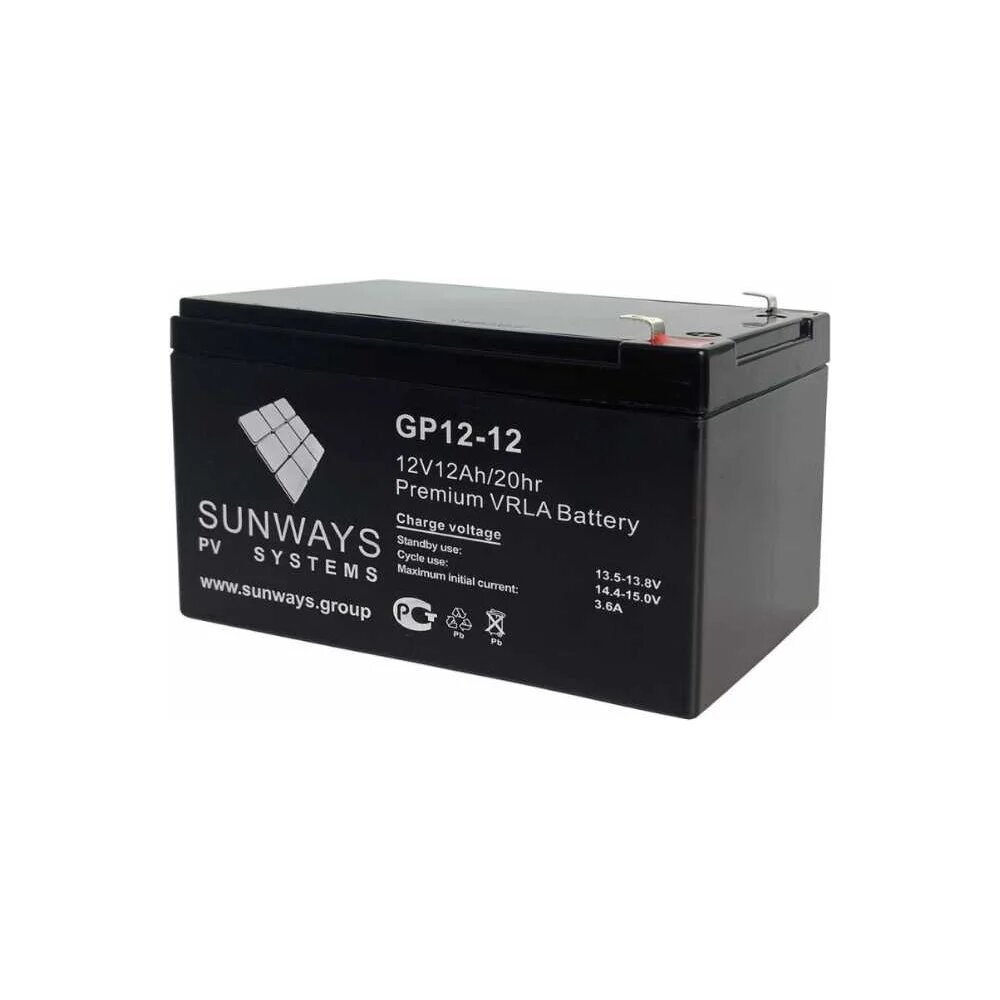 Sunways Аккумуляторная батарея GP 12-12 Аккумулятор для ИБП SW101521