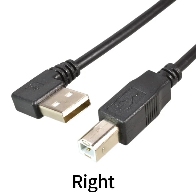 Угловой USB 2.0 кабель для принтера и сканера 100 см Right