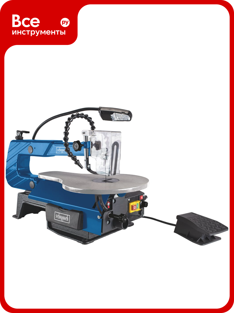 Лобзиковый станок с педалью DECO-XLS Scheppach 120 Вт, для создания сложных узоров и точных резов в дереве