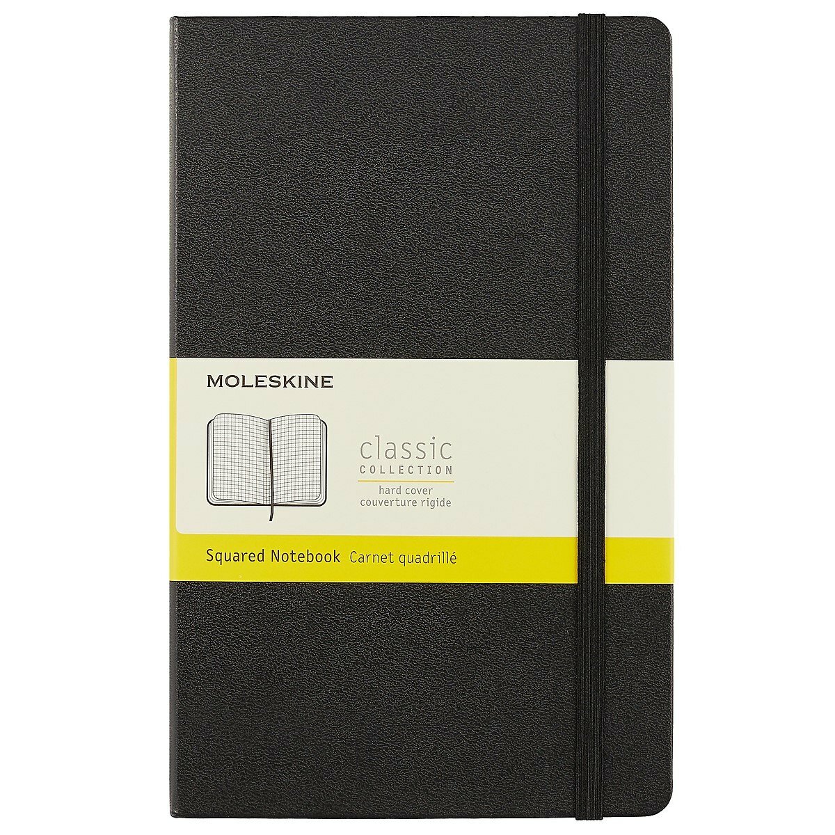 Книга для записей Moleskin Classic Large, твёрдая обложка, чёрная, 120 листов, А5