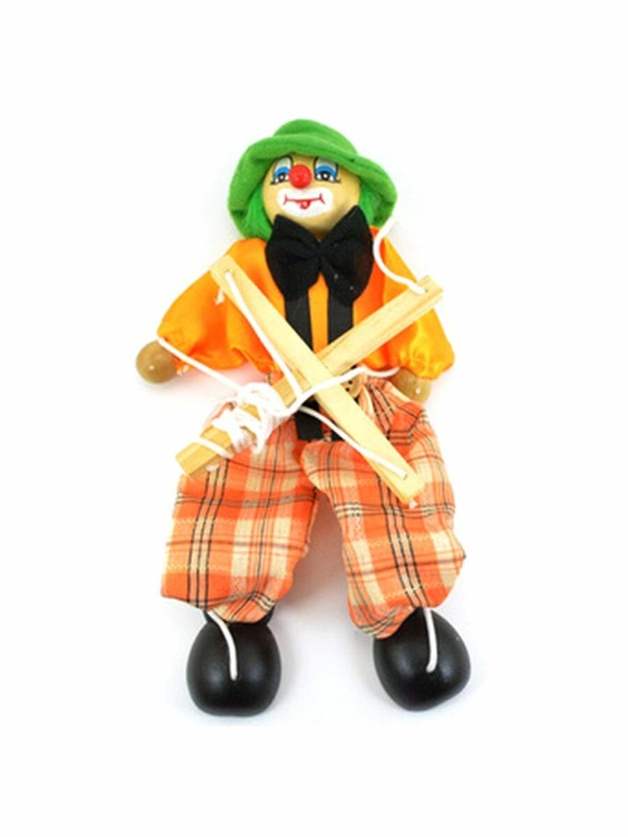 Красочная винтажная деревянная марионетка-марионетка, игрушка ручной работы для детей, кукла-клоун на веревке, подарок для совместных занятий, забавная и развивающая игрушка для детей