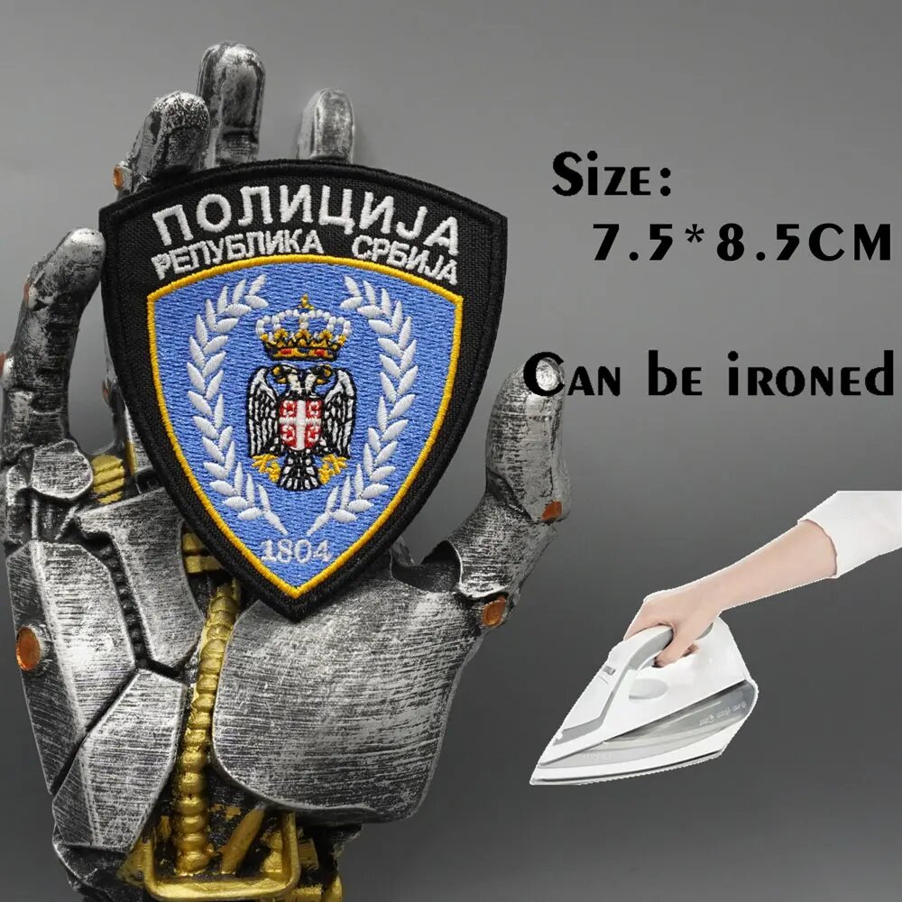 Тактические нашивки Сербии для вышивания AC95-2 iron on