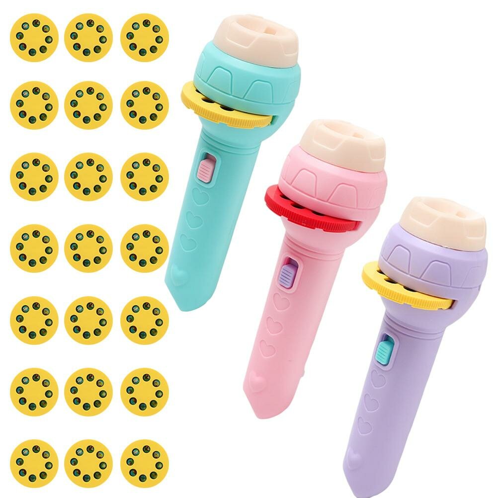 3 шт. Проектор для слайдов, фонарик, проекционное освещение, фонарик для чтения историй, лампа для слайдов, развивающие игрушки, ночник для детей, мальчиков и девочек