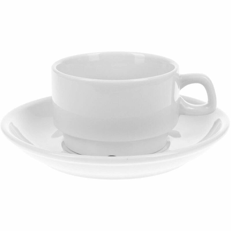 Чайная пара Collage 250мл фарфор, белый , фк195