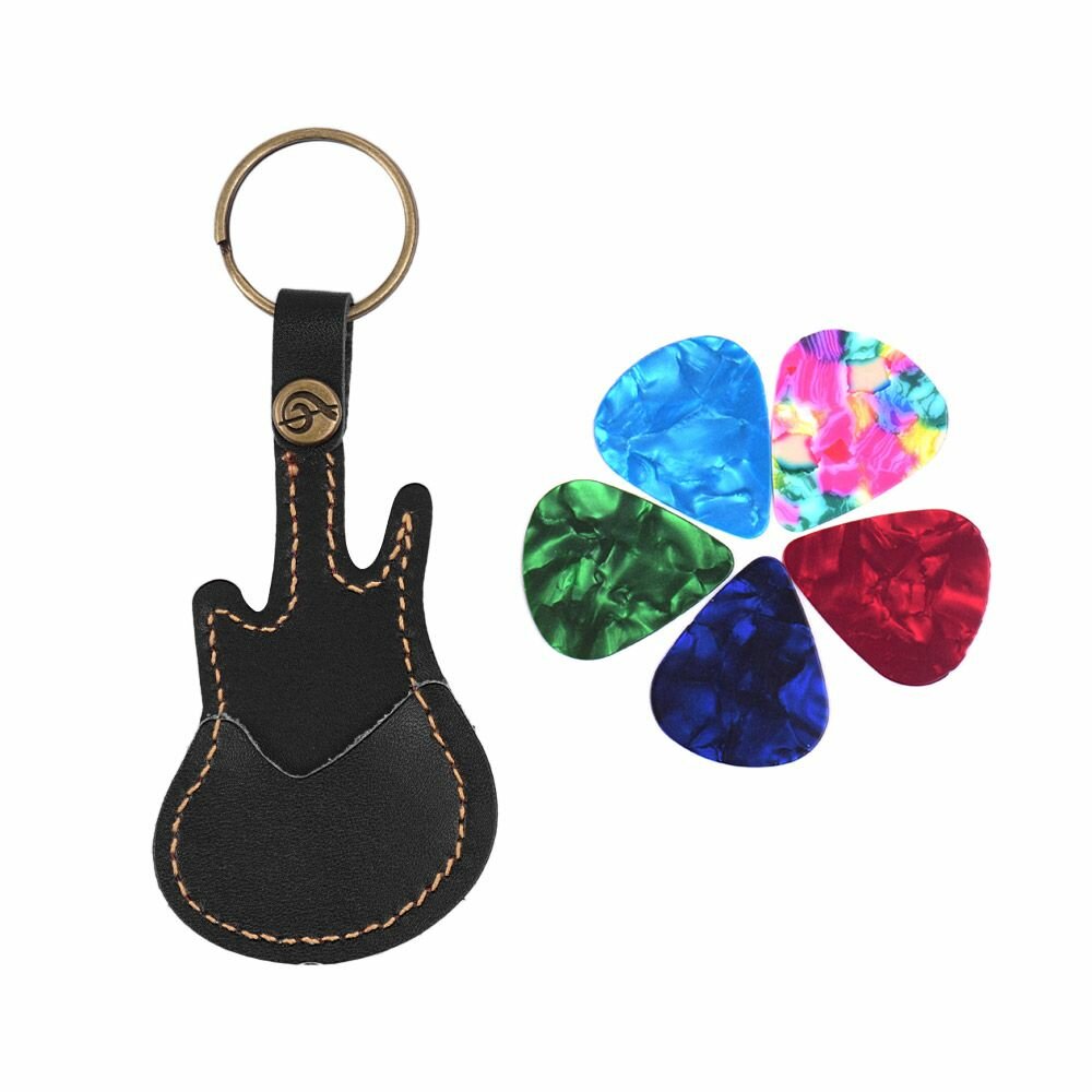 Кожаный чехол для гитары с чехлом для гитары с брелоком 5шт.