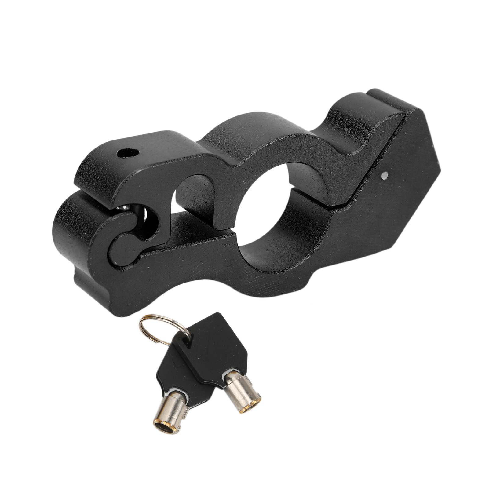 Защитный замок на руль мотоцикла из алюминиевого сплава с сигналом и блокировкой тормоза, черный