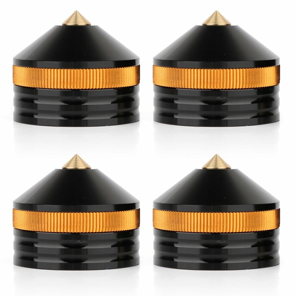 Аудиоаксессуары+Упаковка из 4-х полностью алюминиевых амортизирующих накладок для ног, гвозди ног с усилителем мощности bile machine-черные