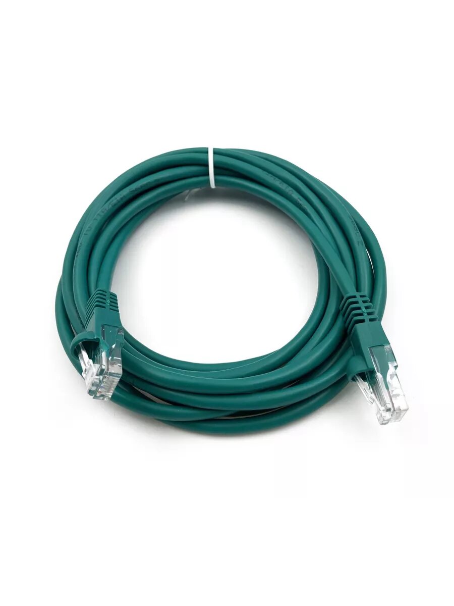 Патч-корд UTP 4 пары cat5E CCA molded 3м зеленый