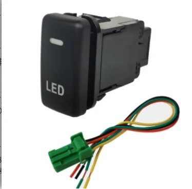 Оранжевый светодиодный переключатель передних противотуманных фар автомобиля, кнопка для Toyota LED