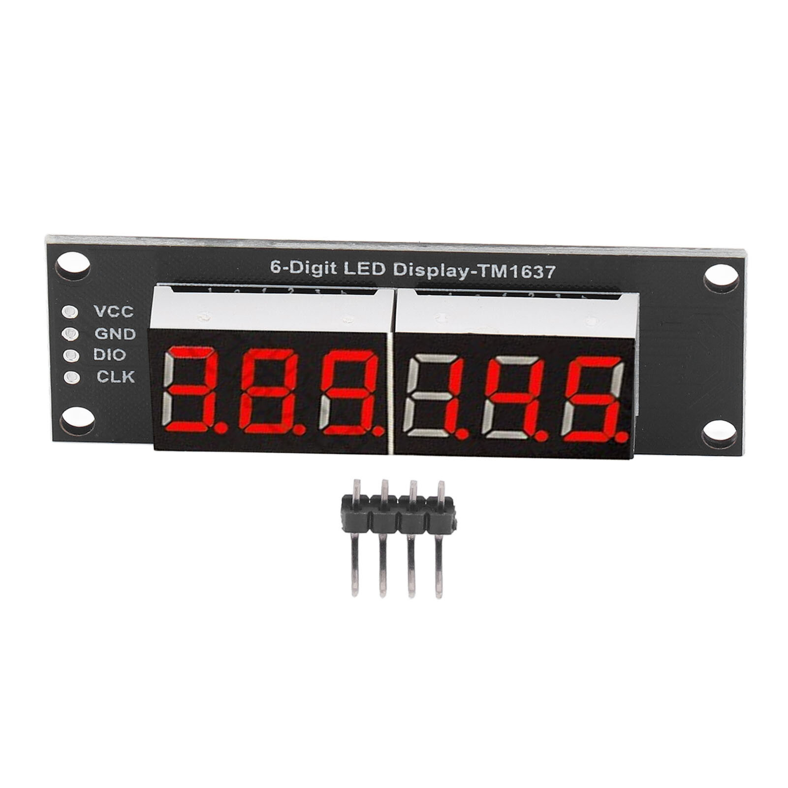 6-значный трубчатый светодиодный сегментный дисплей TM1637 Драйвер Цифровой оптоэлектронный модуль Красный 0,36 дюйма