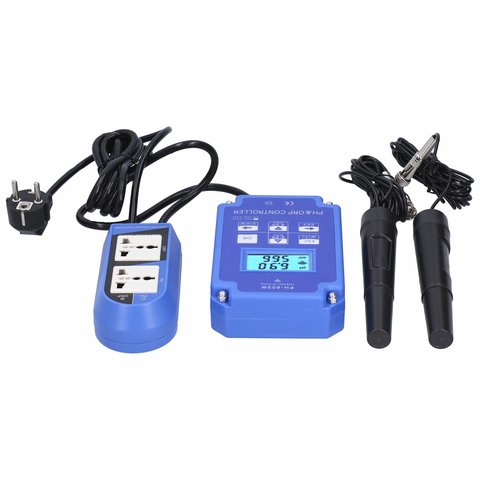 Контроллер PH 803W: Контроллер кислотности и окислительно-восстановительного потенциала, мониторинг качества воды 250В, предназначен для бассейнов и лабораторий