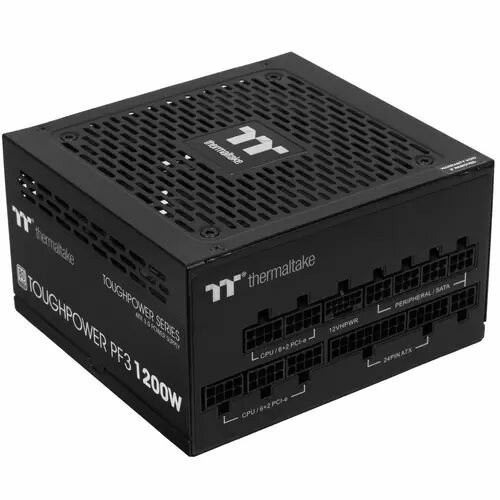 Блок питания Thermaltake Toughpower PF3 1200W (PS-TPD-1200FNFAPx-3) черный - 1200 Вт, Platinum, ATX 20+4 пин, 4 pin + 4 pin x2 CPU, 12 SATA, 5 x 6+2 pin PCI-E
