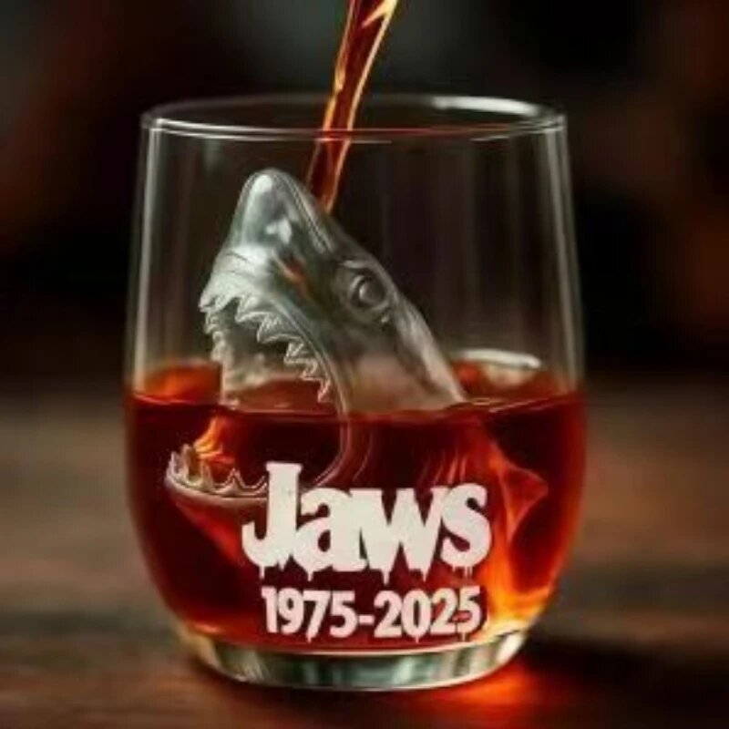 Jaws 50-я годовщина Ограниченное издание Стакан для виски с изображением акулы