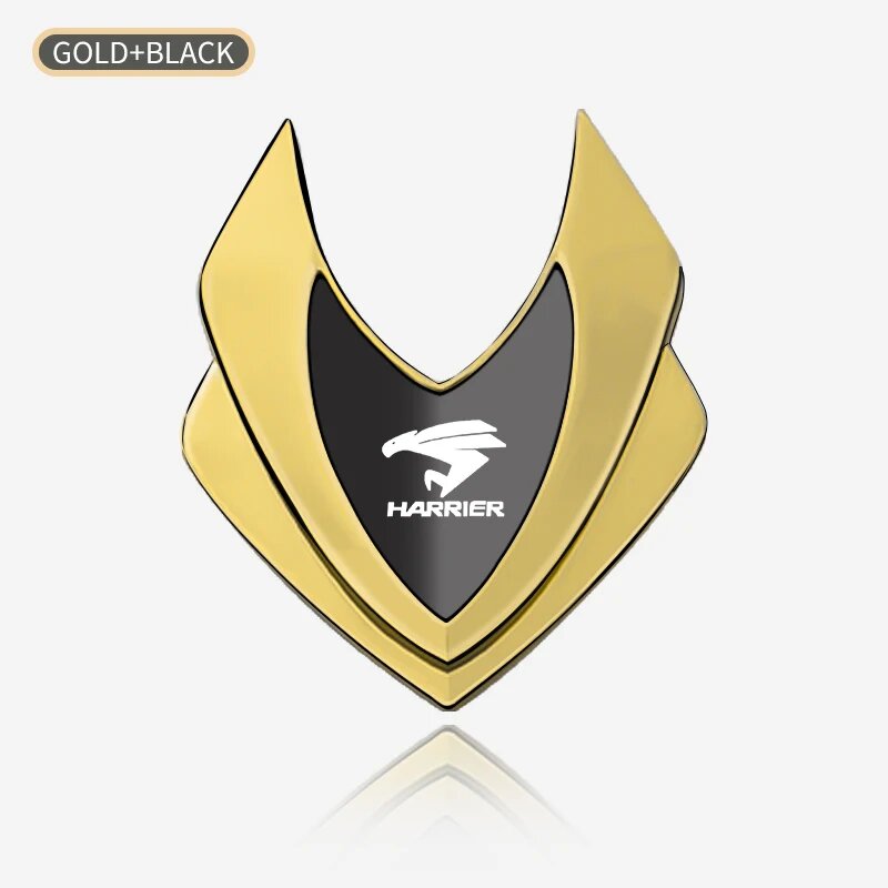 3D металлическая наклейка на кузов автомобиля, эмблема, значок на задний багажник, наклейка для аксессуаров Toyota Harrier Золотистый