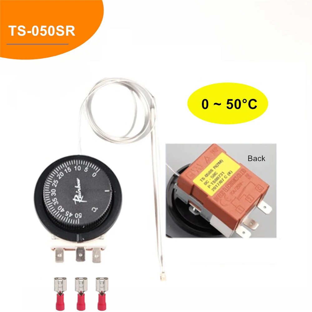 Регулируемая лампа, капиллярный термостат, термометр, ограничитель температуры, переключатель управления для кулера нагревателя духовки 30 ° C 90 °, TS-050SR