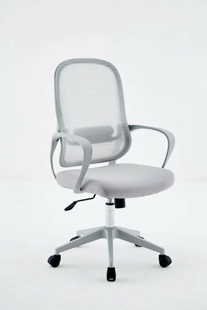 Стикс Детское компьютерное кресло, Кресло компьютерное офисное , стул компьютерный для школьника детский игровой с мягкой сидушкой, обивка дышащая ткань сетка, крестовина пластик,、белый