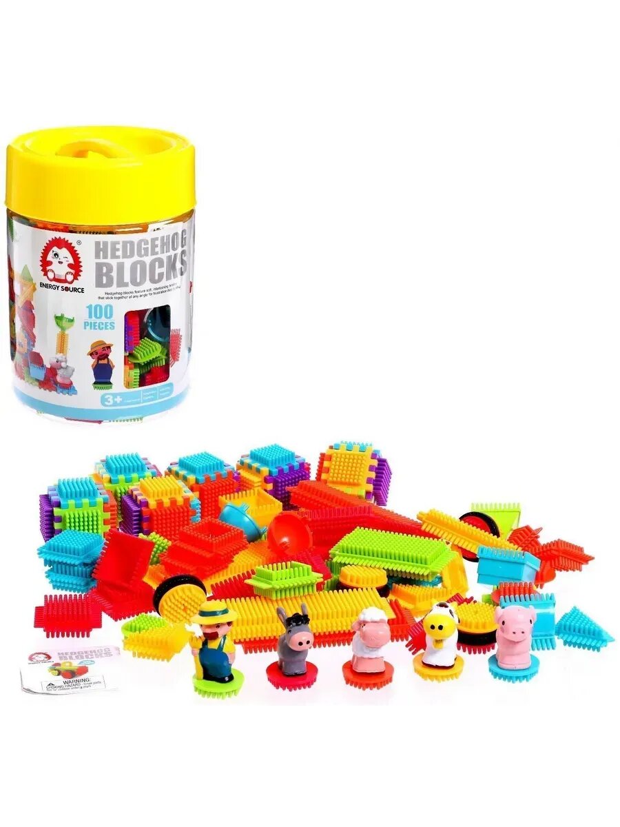 Конструктор игольчатый BRISTLES Весёлая ферма, 100 деталей