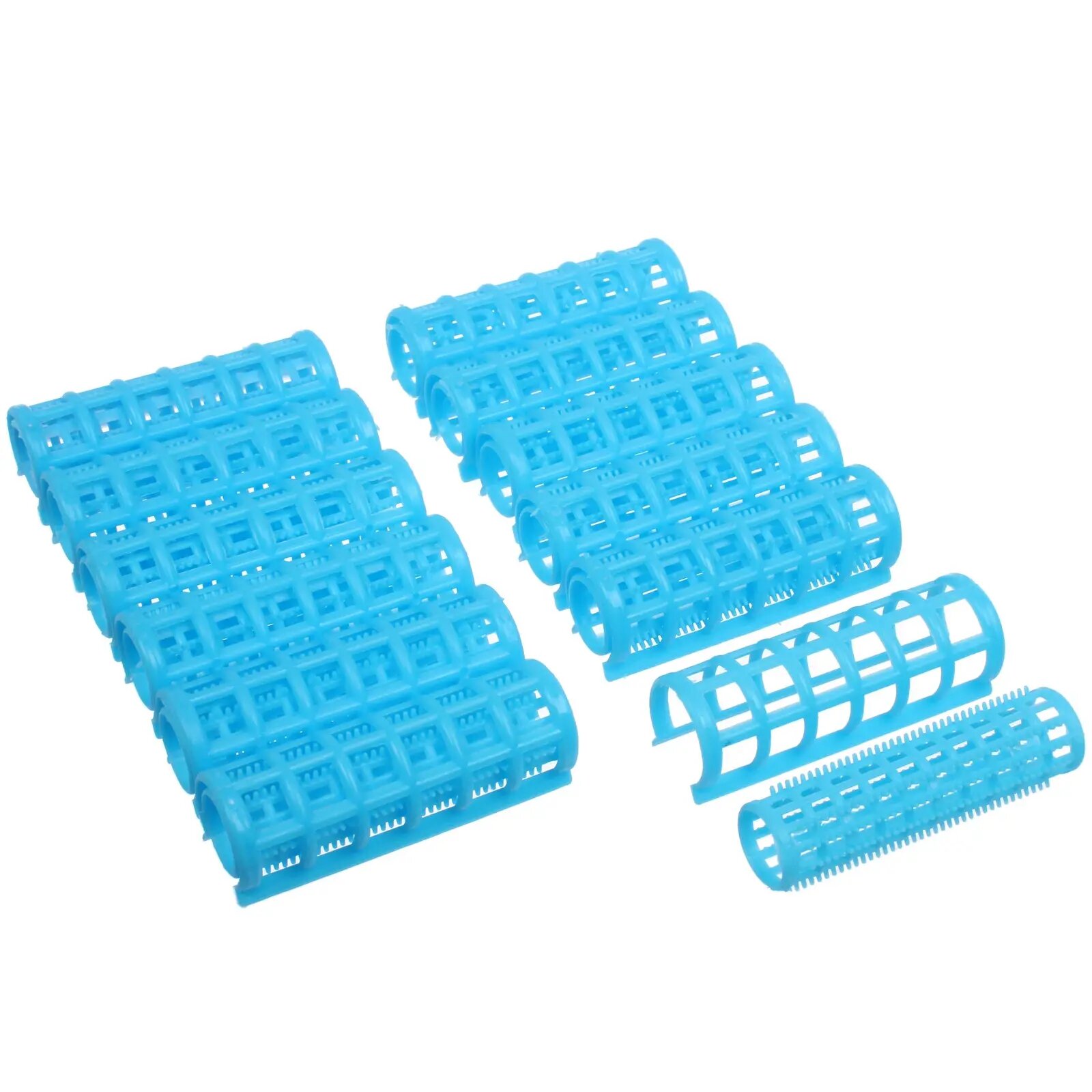 Бигуди пластиковые с зажимом d=20мм, разноцветные, удобные для создания локонов