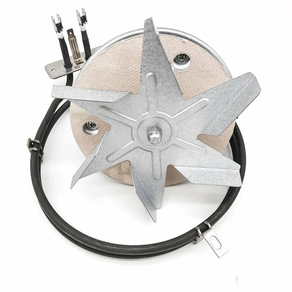 Комплект конвекции коптильни. Вентилятор в сборе (L шток мотора 14 мм) + ТЭН 2.0 кВт