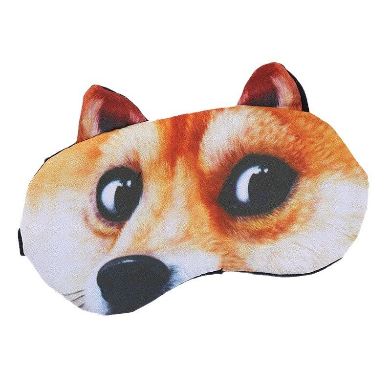 Маски для сна с изображением собак, милые маски для сна с животными, мягкая плюшевая повязка на глаза для отдыха и сна, мультяшные повязки на глаза для детей и взрослых, регулируемые повязки на глаза для путешествий