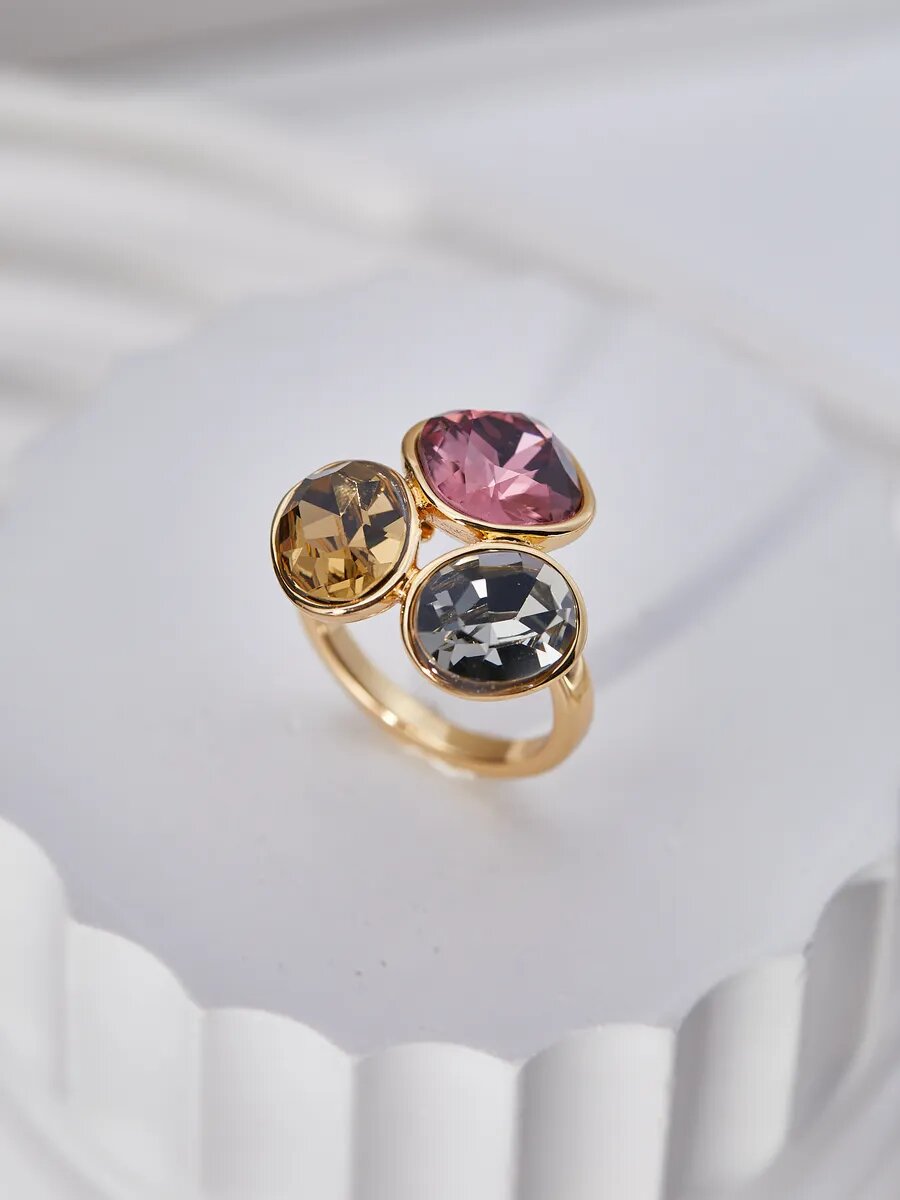 Кольцо, фианит, кристалл, кристаллы Swarovski, циркон