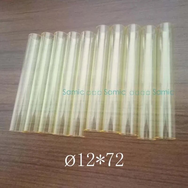 IPL Желтая кварцевая трубка ipl лампа стеклянная трубка электронная лампа лазерная лампа УФ-трубка 12*72 мм, 12x72mm