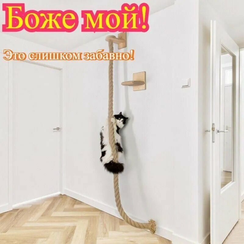 Котская Лестница с Стержнем для Царапин на Стене: Уникальный Уют для Кошек
