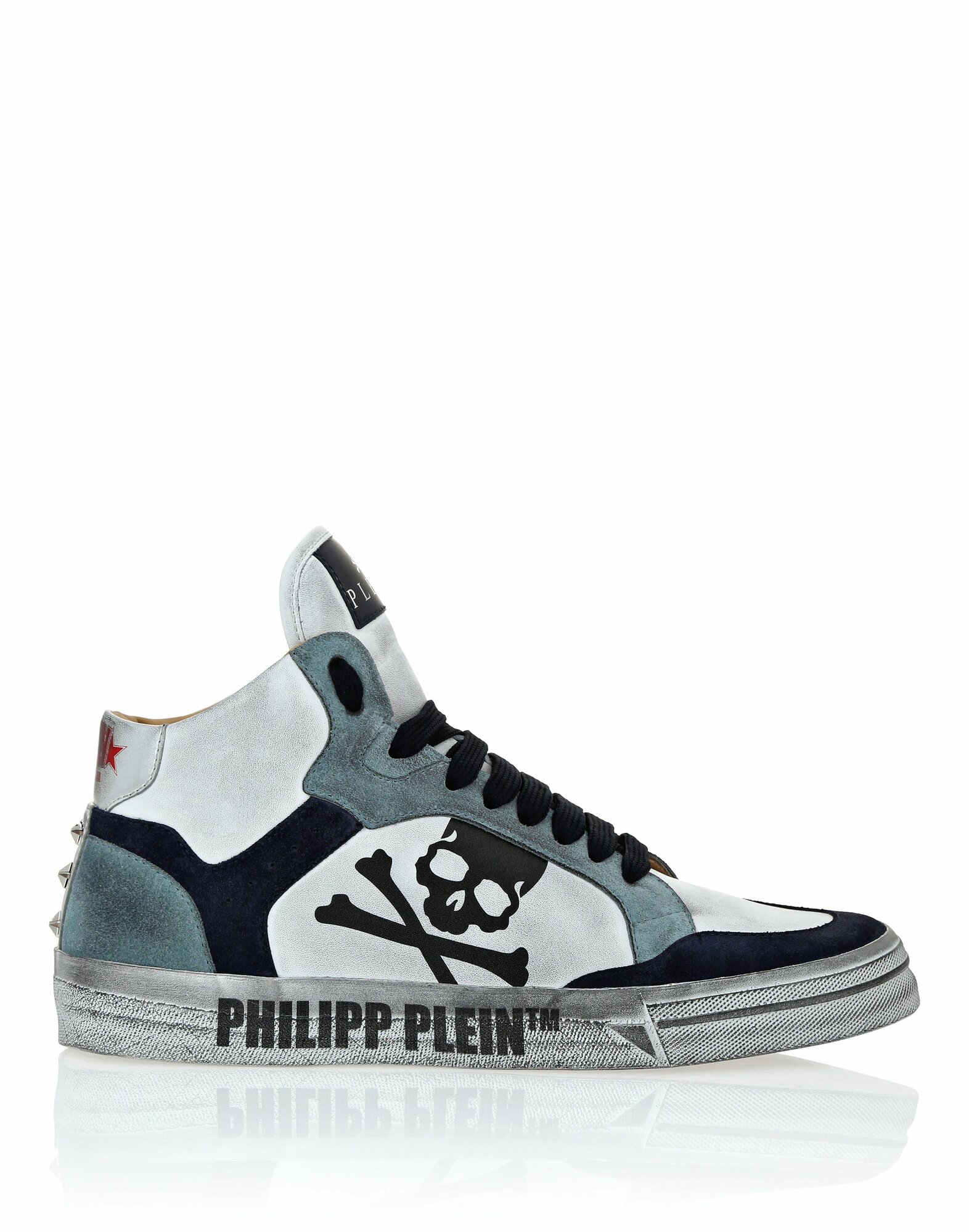 Кроссовки PHILIPP PLEIN, размер 42, бело-синий — фото 1