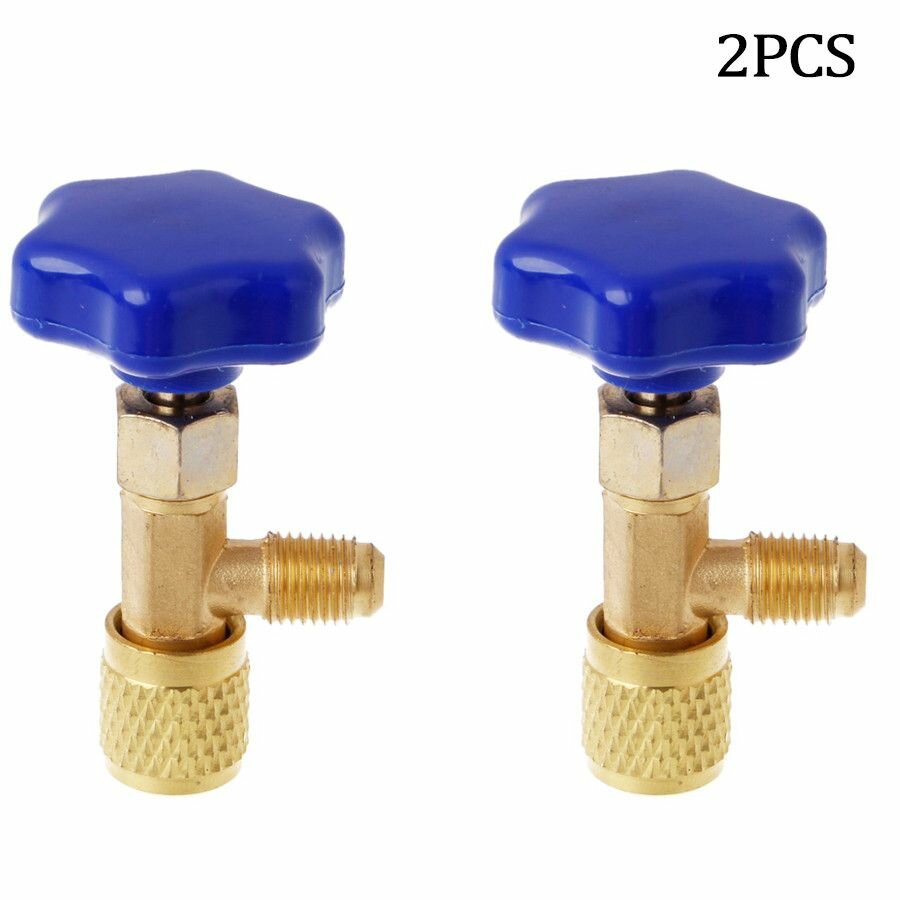 2x Адаптер для крана системы кондиционирования R134A 1/2", клапан для раздачи, устройство для открытия хладагента