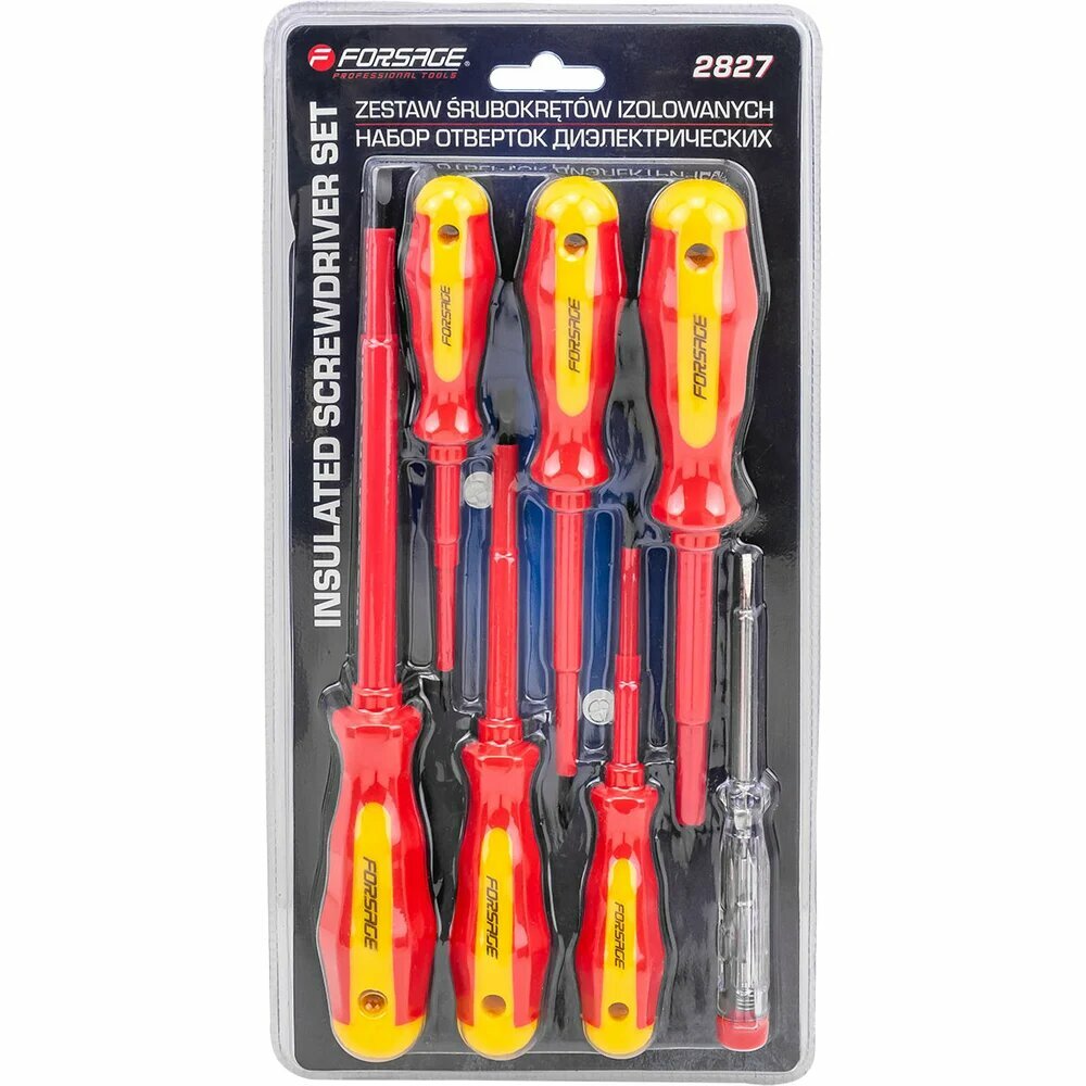 Отвертки диэлектрические Forsage набор 7 предметов F-2827(65959)