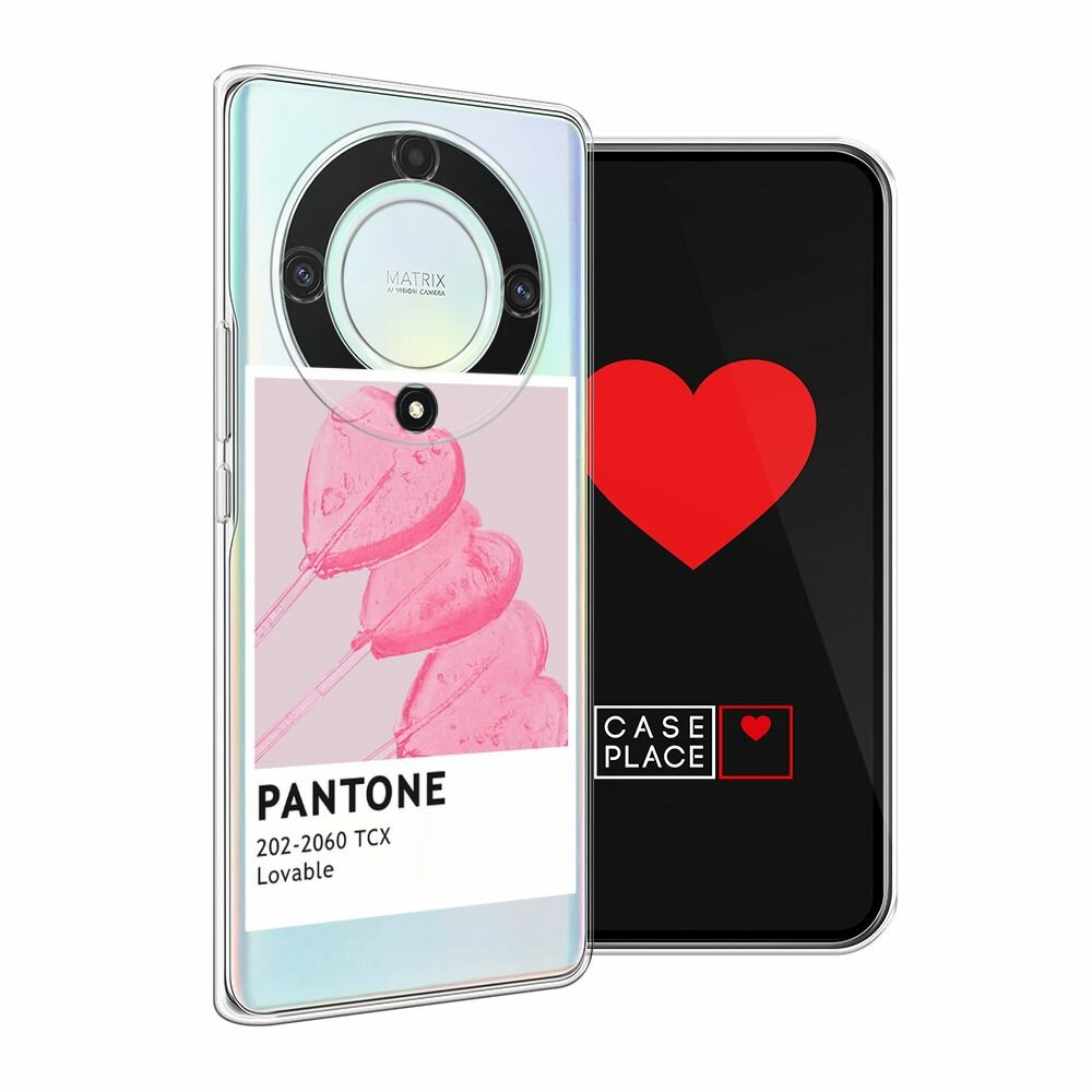 Чехол на Honor X9A / Хонор X9A с принтом "Pantone Lovable 2 - 14 февраля", прозрачный — фото 1